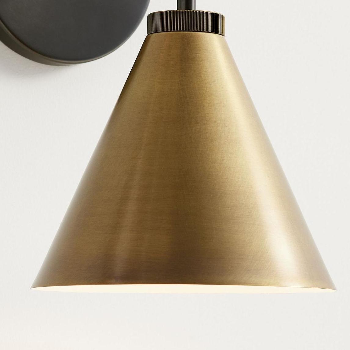 Farmhouse Metal Tapered Sconce | Rustic Cone Wall Sconce | Ping Lighting